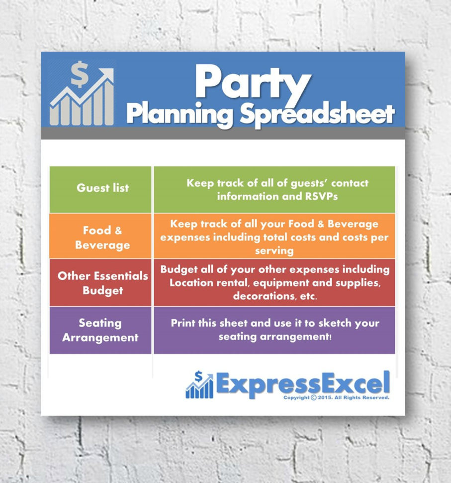Party Expense Spreadsheet with regard to Party Planning Excel ...