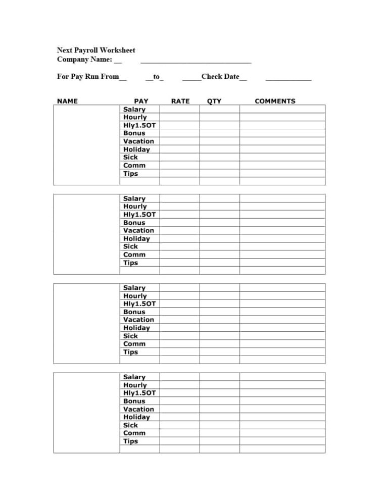 Payroll Allocation Spreadsheet with 40+ Free Payroll Templates ...