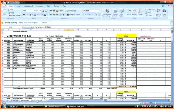 Payroll Calculator Spreadsheet Pertaining To Microsoft Excel Payroll Template Large Size Of 