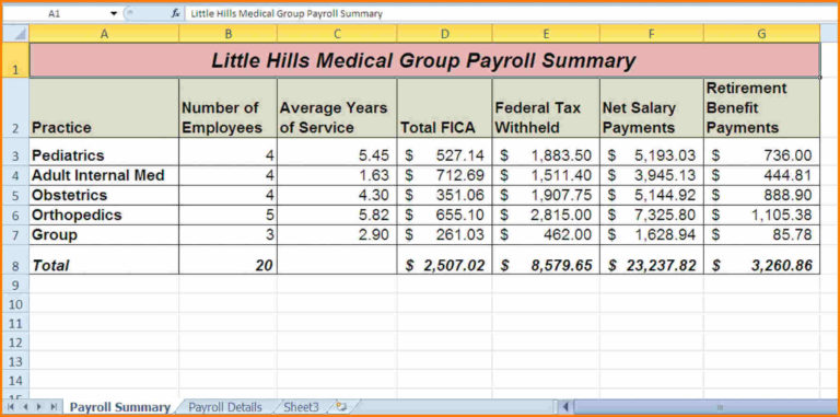 Payroll Spreadsheet Examples — db-excel.com