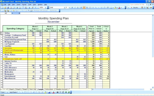 Personal Accounting Spreadsheet — db-excel.com