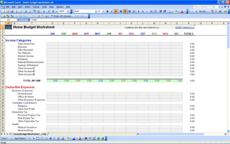 Personal Accounting Spreadsheet within Spreadsheet Free Personal Budget ...