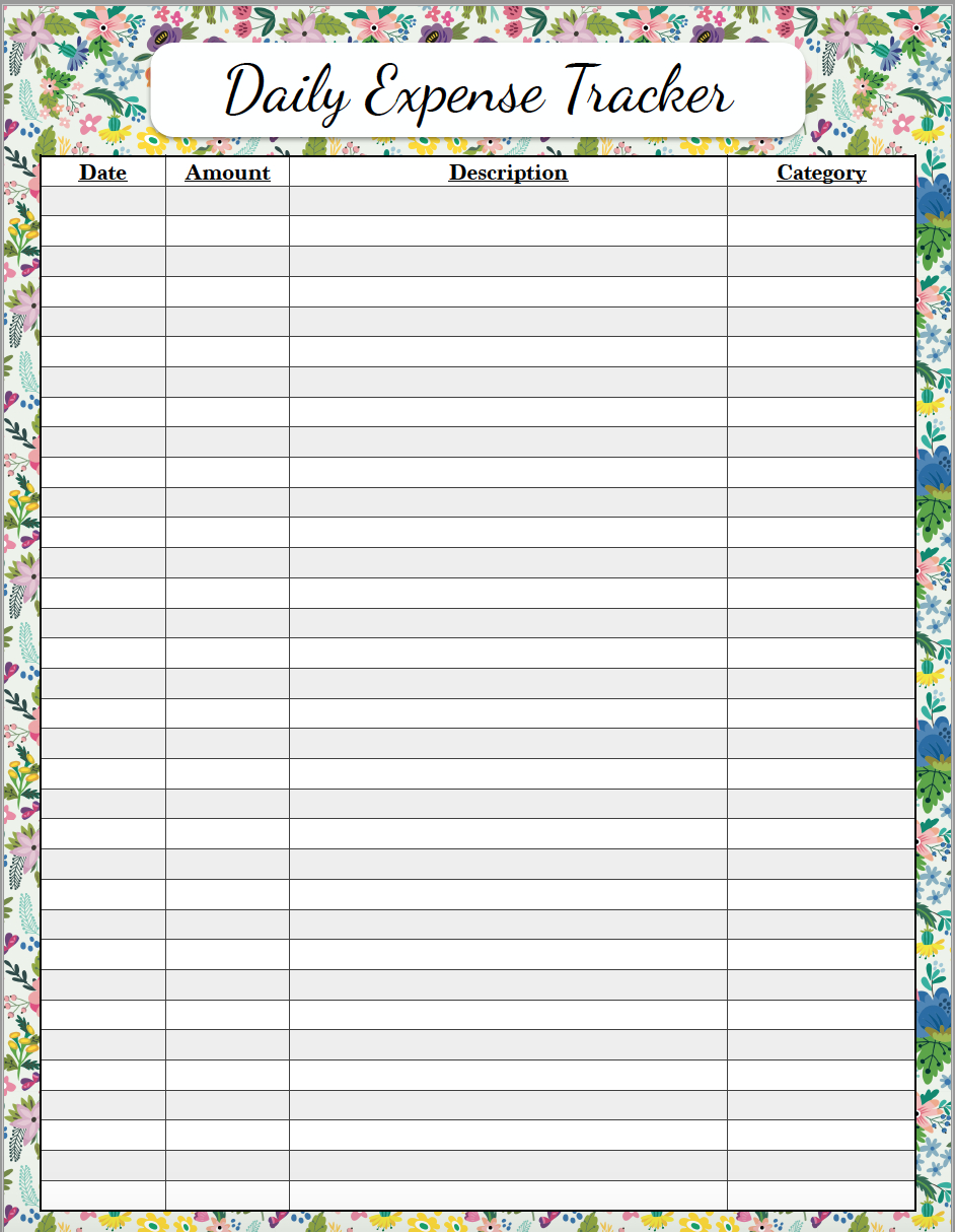 Personal Expense Tracker Spreadsheet For Expenses Tracking Spreadsheet