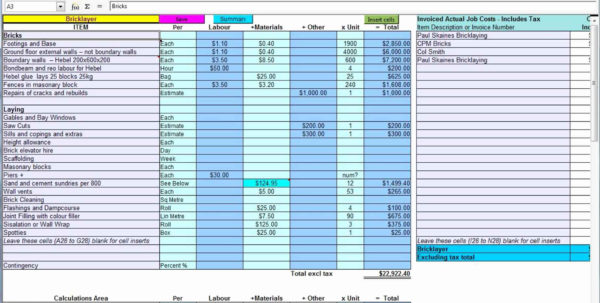 Plumbing Estimating Excel Spreadsheet Spreadsheet Downloa Plumbing ...