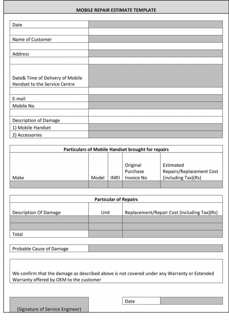 Plumbing Estimating Excel Spreadsheet pertaining to Plumbing Estimate ...