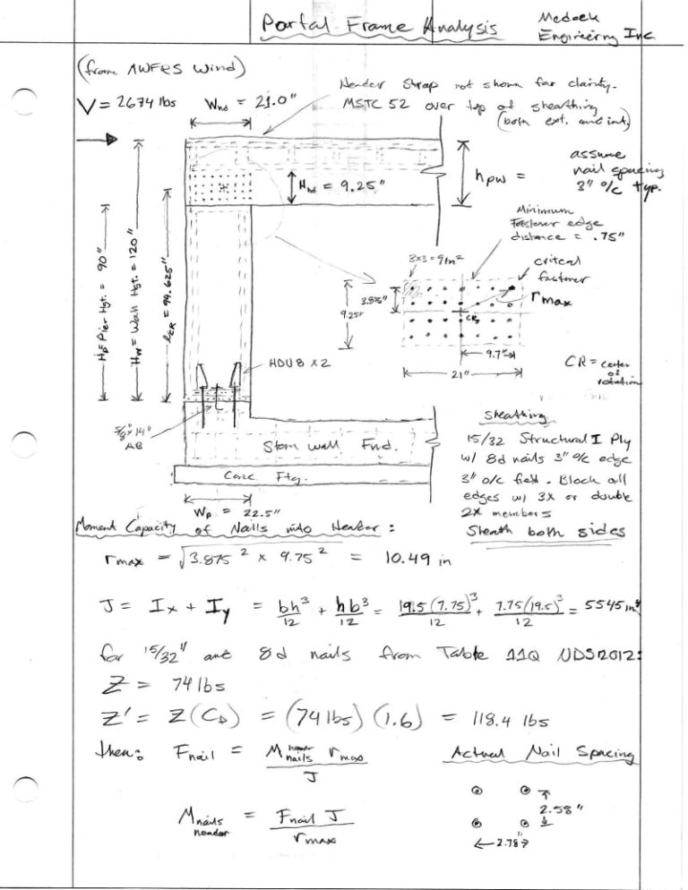 Portal Frame Design Spreadsheet in Portal Frames And Nailed Moment ...