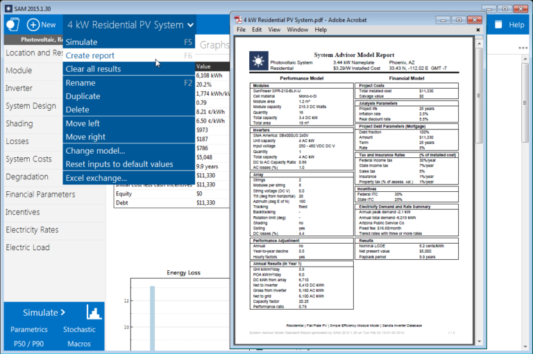 Power Analysis Excel Spreadsheet with System Advisor Model Sam — db ...