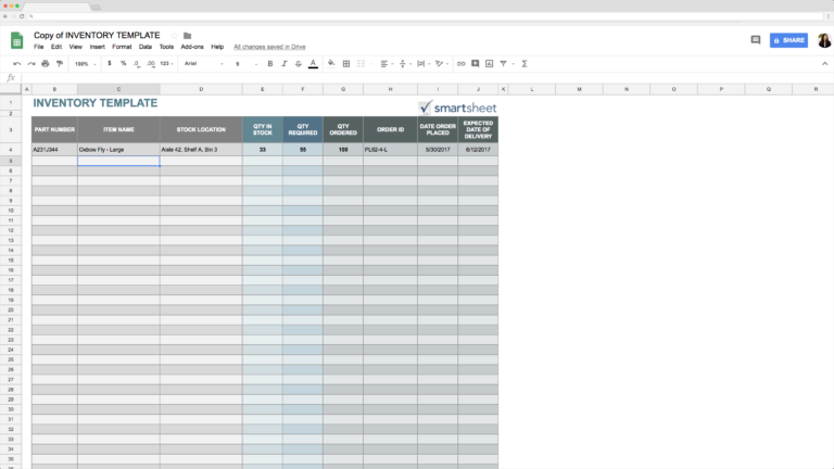 Ppe Inventory Spreadsheet throughout Top 5 Free Google Sheets Inventory ...