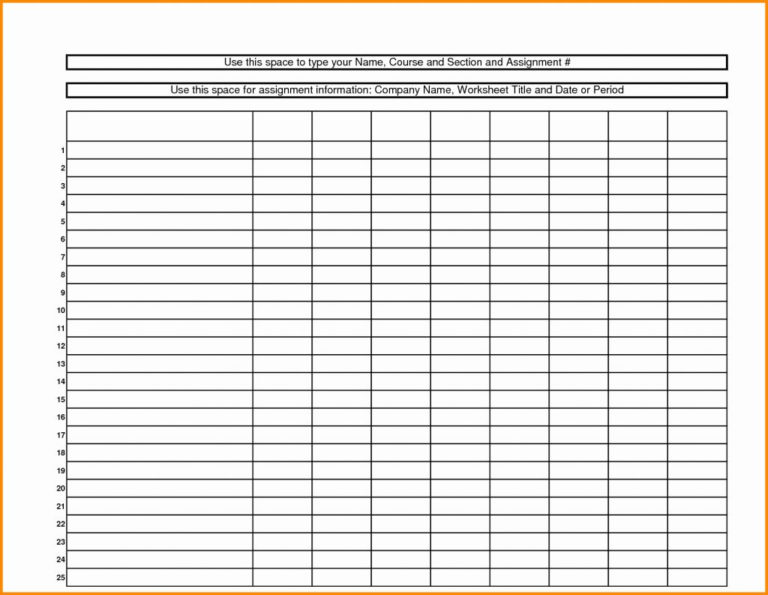 Printable 3 Column Spreadsheet — db-excel.com