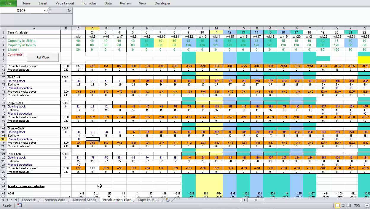 Production Schedule Spreadsheet Template Db excel