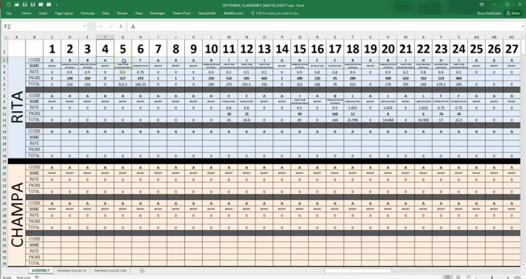 Production Tracking Spreadsheet — db-excel.com