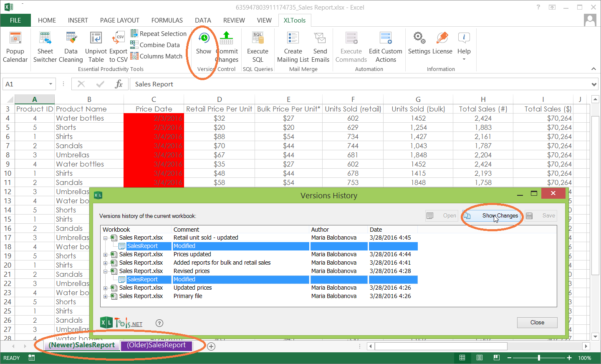Professional Excel Spreadsheets with Version Control For Excel ...