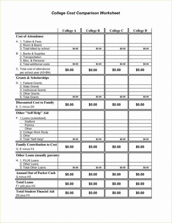 Property Comparison Spreadsheet — db-excel.com