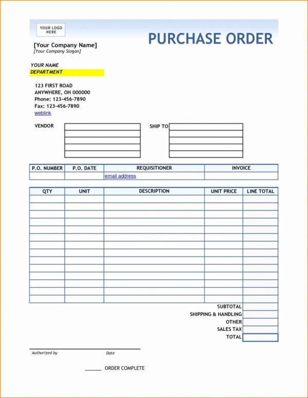 Purchase Order Tracking Excel Spreadsheet regarding Purchase Order ...