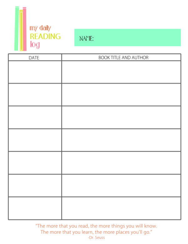 Reading Log Spreadsheet intended for Printable Reading Log For Elementary Kids — db-excel.com