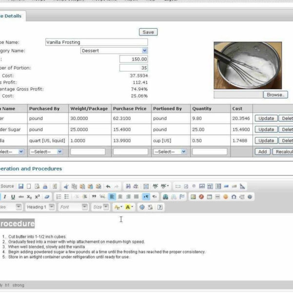 Recipe Costing Spreadsheet with Free Recipe Costing Software Video On ...
