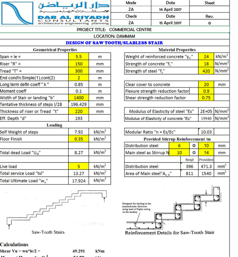Reinforced Concrete Slab Design Spreadsheet pertaining to Slabless ...
