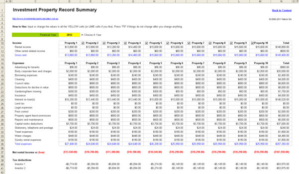 Rental Income Spreadsheet Template — db-excel.com