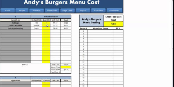 Restaurant Excel Spreadsheets Spreadsheet Downloa restaurant excel ...