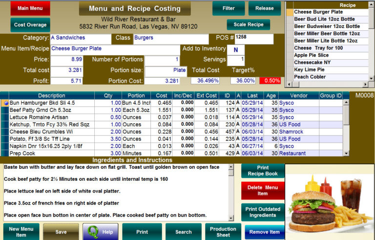 Restaurant Food Cost Spreadsheet with Food Cost Calculator For Accurate ...