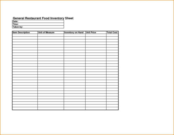 Restaurant Liquor Inventory Spreadsheet with Free Bar Inventory ...