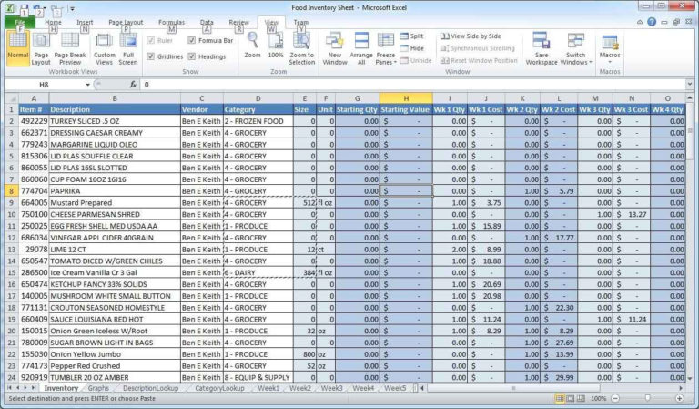 Retail Store Inventory Spreadsheet — db-excel.com