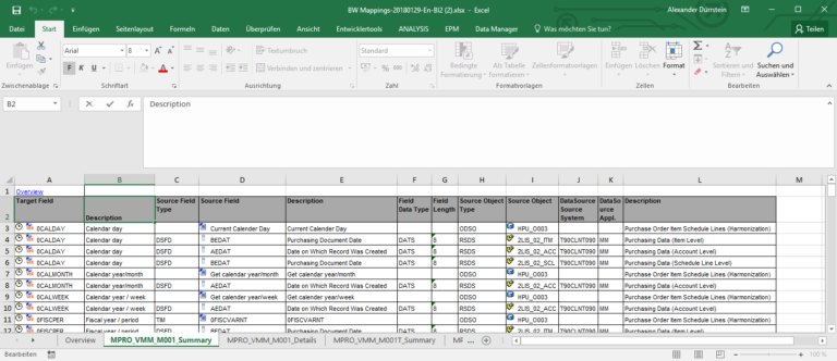 Sap Calculation Spreadsheet with Data Lineage In Docu Performer Version ...