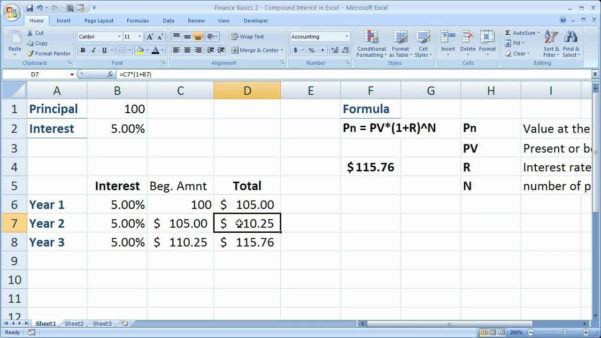 Savings Calculator Spreadsheet pertaining to Daily Compound Interest ...