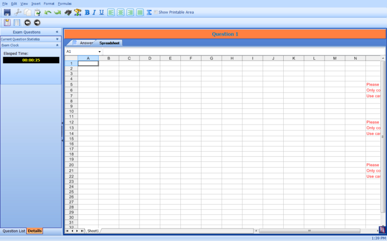 Secure Spreadsheet within Saica Taking A Practice Or Generic Exams Poweredkayako Help — db-excel.com