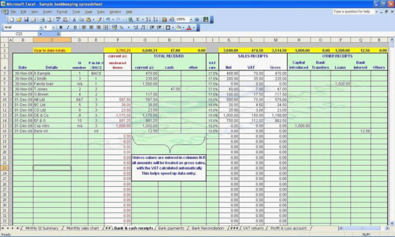 Self Employed Expense Spreadsheet — db-excel.com