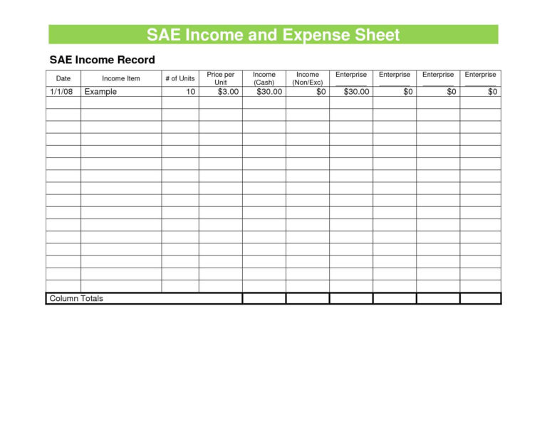 Self Employed Tax Spreadsheet with Self Employed Expense Sheet Sample ...