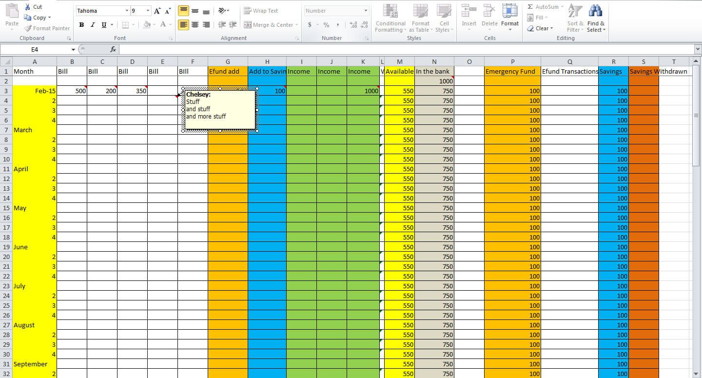 Setting Up A Spreadsheet Within How To Set Up A Monthly Budget 