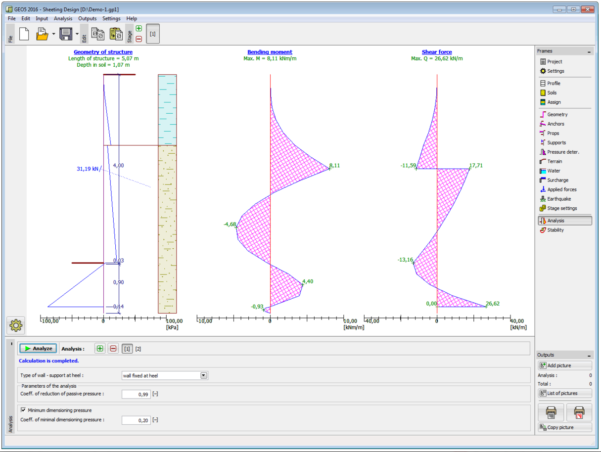 Sheet Pile Wall Design Spreadsheet within Geo5 Sheeting Design ...