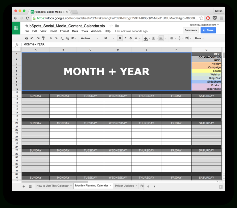 Social Media Planning Spreadsheet throughout 10 Readytogo Marketing ...