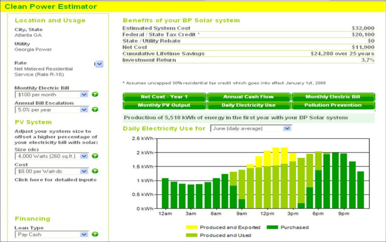 Solar Power Calculator Spreadsheet — db-excel.com