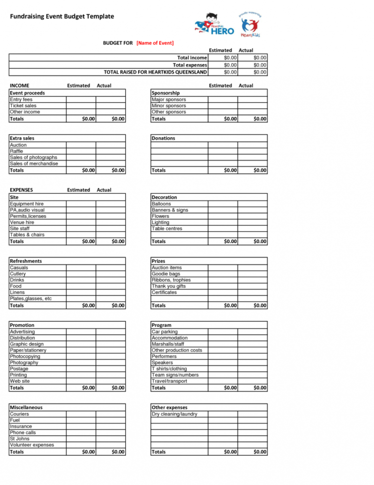 Sponsorship Spreadsheet Template — db-excel.com