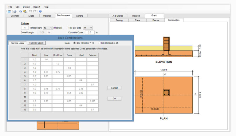 Spread Footing Design Spreadsheet regarding Spread, Combined, Strap ...
