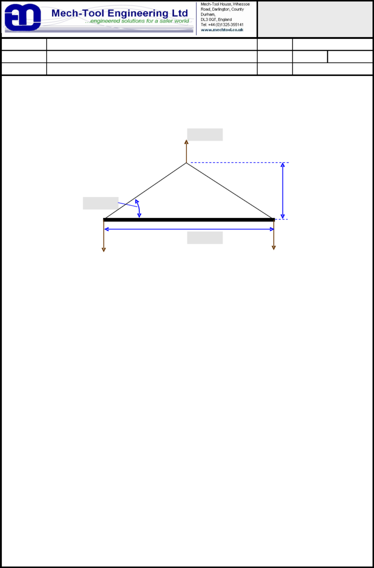 Spreader Beam Calculation Spreadsheet intended for Spreader Beam ...