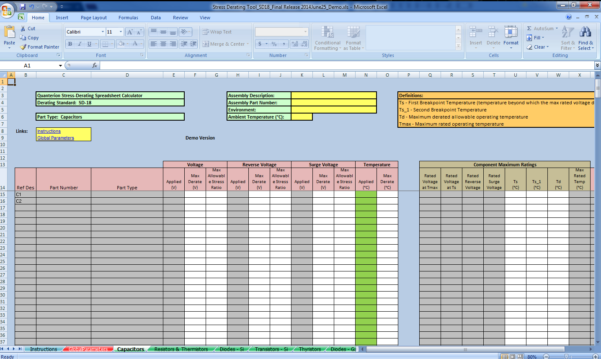 Spreadsheet Calculator in Stressderating Spreadsheet Calculator ...