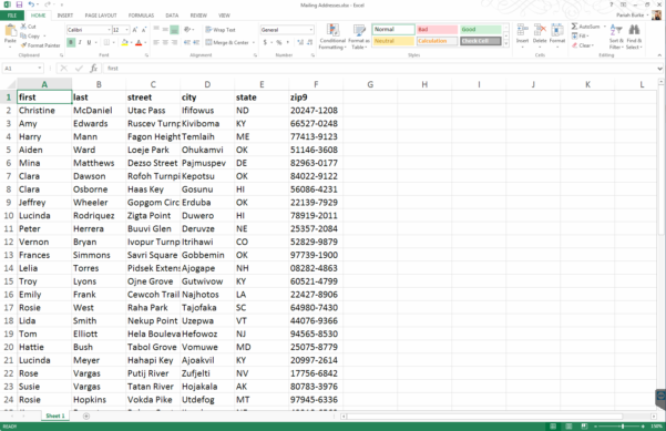 Spreadsheet Codes For Generating Postnet Mailing Codes In Excel With