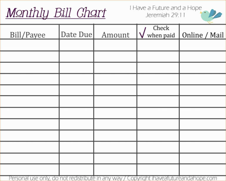 Spreadsheet For Bills Free In Monthly Bills Template Spreadsheet Bill ...