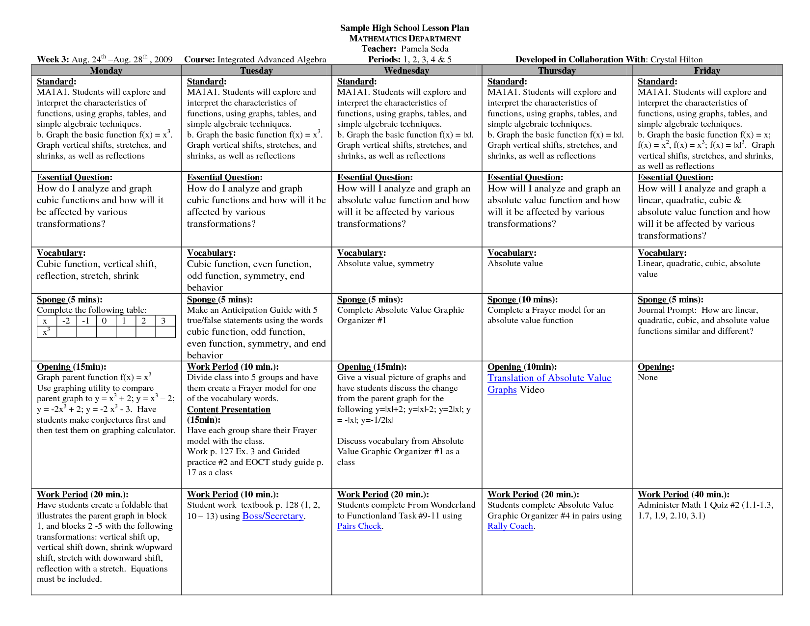 Spreadsheet Lesson Plans For Middle School Pertaining To Spreadsheet