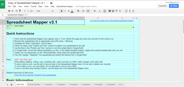Spreadsheet Mapper throughout Hojas De Cálculo Y Mapas De Google Bailando Juntos! Spreadsheet ...