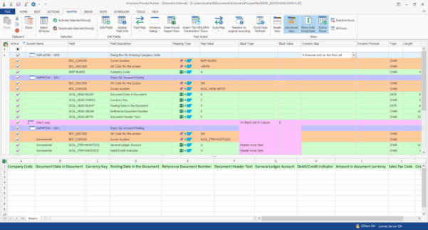 Spreadsheet Mapper throughout Process Runner Feature Innowera — db-excel.com