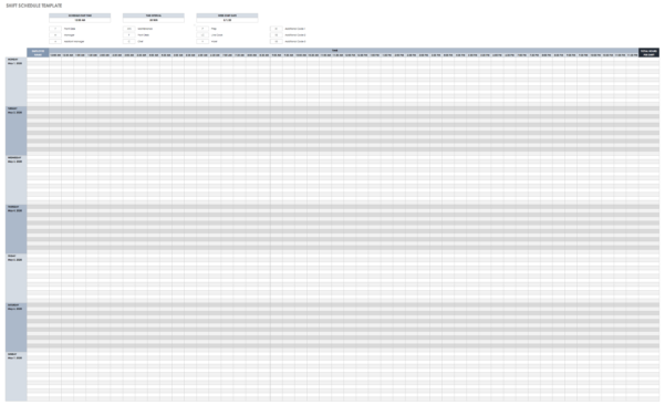 Staff Rota Spreadsheet — db-excel.com