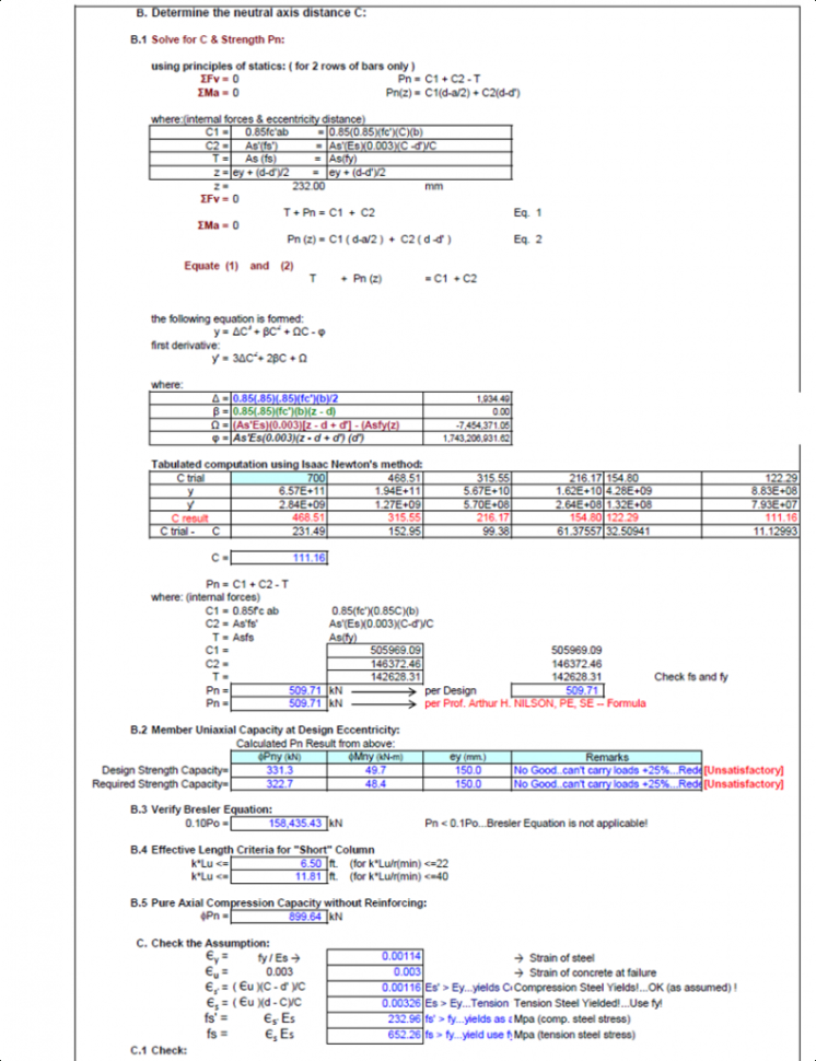 Steel Beam Design Spreadsheet Free with Formwork Design Spreadsheet ...