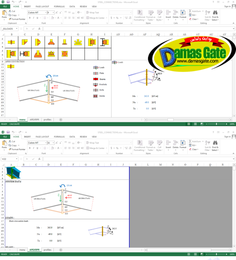 Steel Connection Design Spreadsheet — db-excel.com