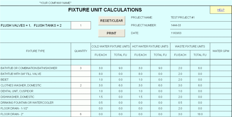 Storm Drain Pipe Sizing Spreadsheet with regard to Hvac Design Solutions: Plumbing Design — db ...