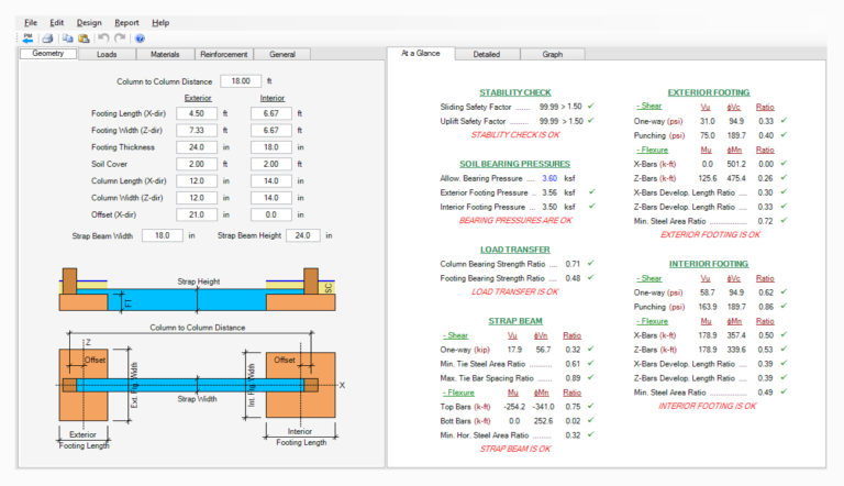 Structural Design Excel Spreadsheets intended for Spread, Combined, Strap Footing Design ...