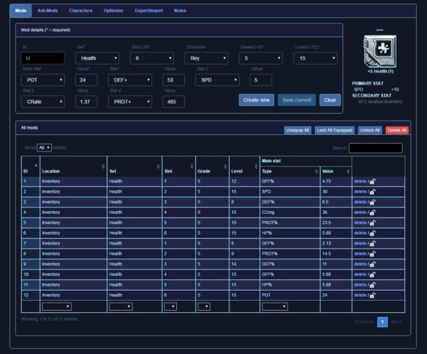 Swgoh Gear Spreadsheet regarding Open Beta Mod Database Optimizer + Mod ...
